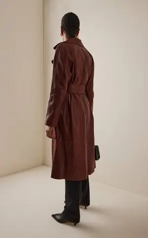 ARMA Yava Plonge Vegetal Leather Trench Coat