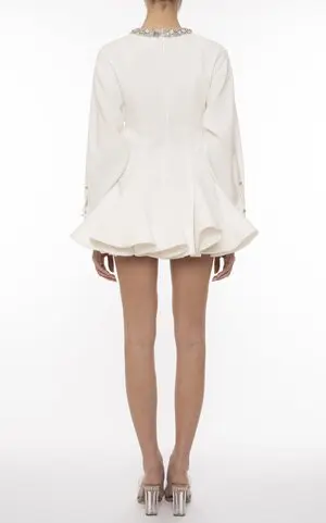 DES_PHEMMES Embellished Mini Dress - Off-white
