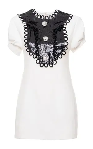 DES_PHEMMES Sequined Mini Dress - Off-white