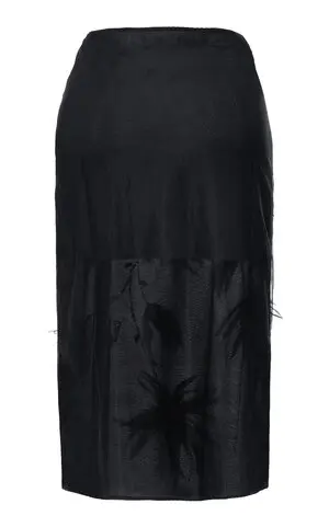 DES_PHEMMES Embellished Sheer Knee-length Skirt