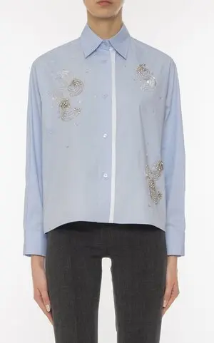 DES_PHEMMES Collared Cotton Shirt