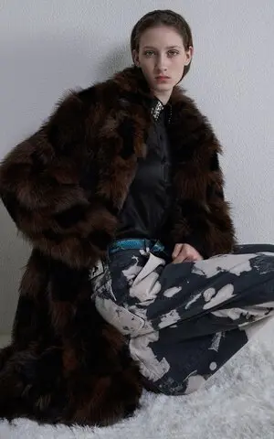 DES_PHEMMES Oversized Ecofur Coat