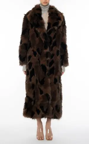 DES_PHEMMES Oversized Ecofur Coat
