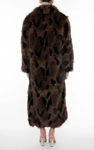 DES_PHEMMES Oversized Ecofur Coat