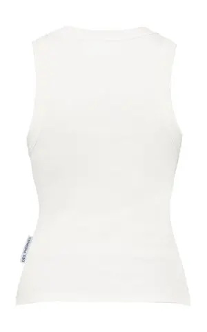 DES_PHEMMES Embellished Stretch-cotton Tank Top