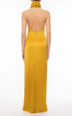 DES_PHEMMES Embellished Backless Gown