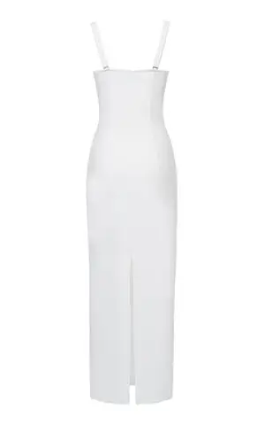DES_PHEMMES Bustier Midi Dress - Off-white