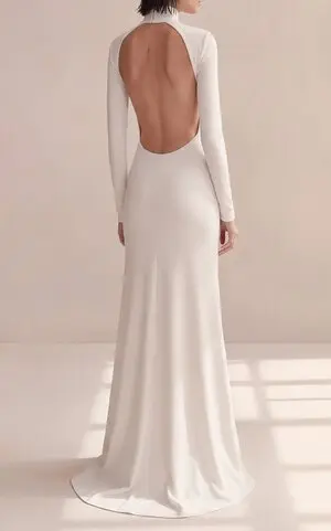 Alexis Ionia Open-back Gown - White