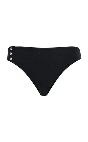 TOTEME Ribbed Bikini Bottom - Black