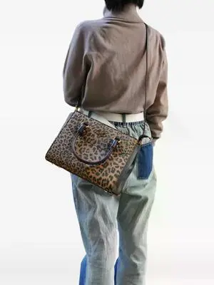 FERRAGAMO 2000s Gancini Leopard Shoulder Bag