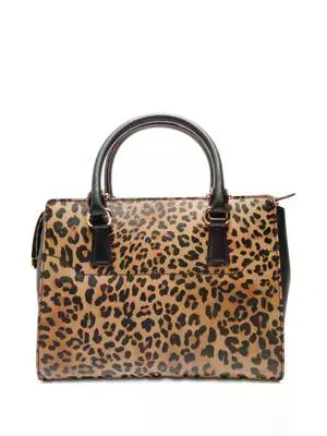 FERRAGAMO 2000s Gancini Leopard Shoulder Bag