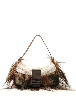 Fendi 2000s Knit Shoulder Bag - Brown