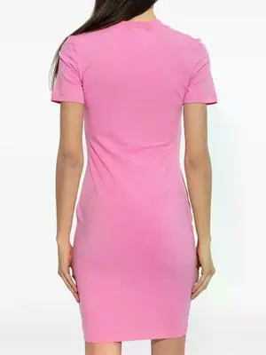Versace Logo-appliqué Day Dress - Pink