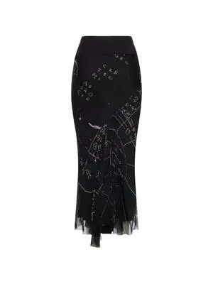 Rick Owens Printed Midi Skirt