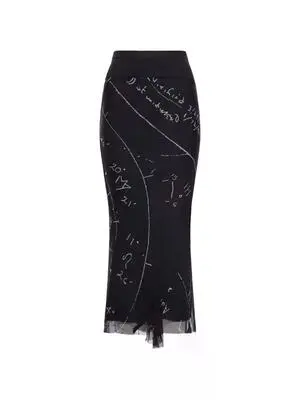 Rick Owens Printed Midi Skirt