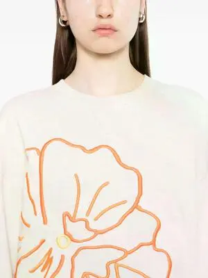 Mira Mikati Floral-embroidered Sweatshirt