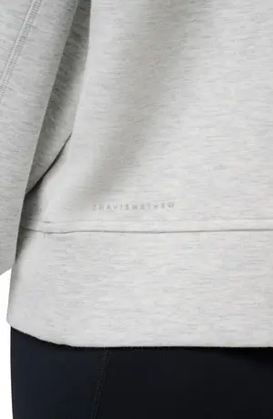 Travis Mathew Skyloft Half Zip Sweatshirt - Heather Light Grey