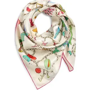 Echo Charmed Life Silk Scarf - Ivory Multi