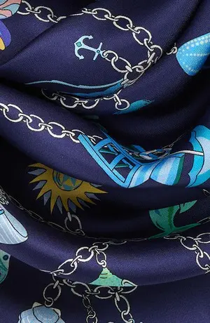 Echo Charmed Life Silk Scarf - Navy
