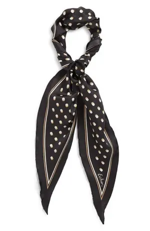 Echo Dot Silk Diamond Scarf - Black