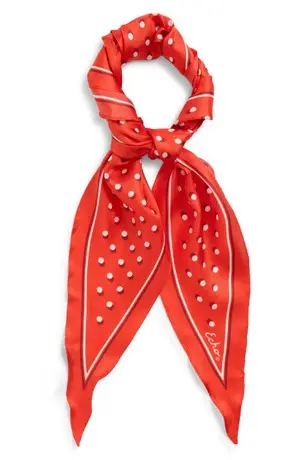 Echo Dot Silk Diamond Scarf - Fiesta Orange
