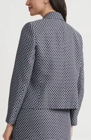 KASPER Jacquard Cropped Blazer