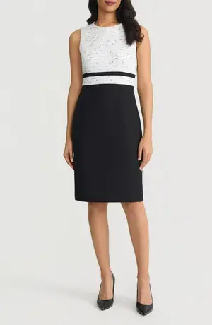 KASPER Two Tone Sheath Dress