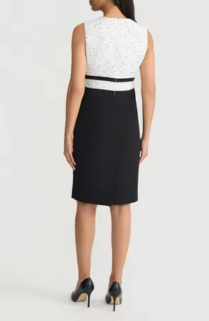 KASPER Two Tone Sheath Dress