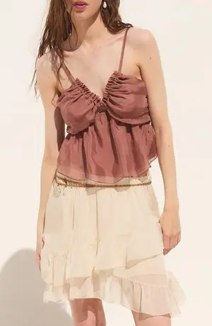 Deluc Frill Camis Tanks For Women