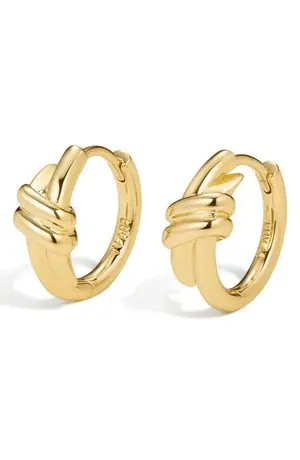 LUV AJ The Margaux Knot Hoop Earrings - Gold