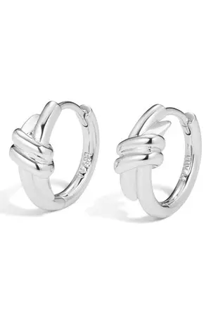 LUV AJ The Margaux Knot Hoop Earrings - Silver