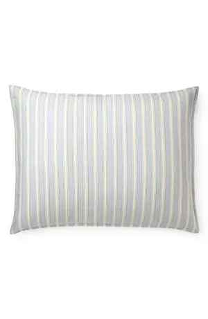 Ralph Lauren Graydon Bold Stripe Cotton Pillow Sham - Dune And Chambray