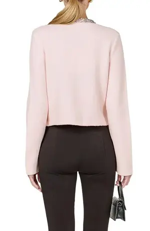 Endless Rose Bouclé Jewel Trim Cardigan