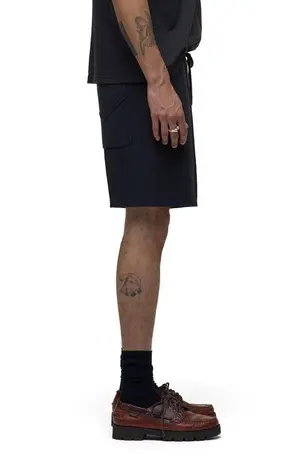 Hudson Jeans Double Knit Cotton & Cashmere Drawstring Shorts - Fleet
