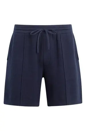 Hudson Jeans Double Knit Cotton & Cashmere Drawstring Shorts - Fleet