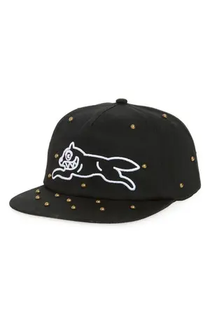 ICECREAM Studded Embroidered Baseball Cap - Black