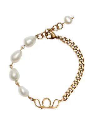 LABELLED JEWELLERY Pearl Chain Bracelet - Gold