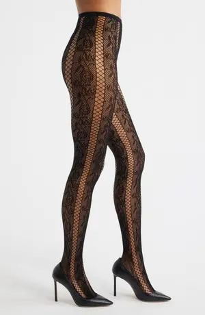 HIGH HEEL JUNGLE Venom Sheer Tights - Black