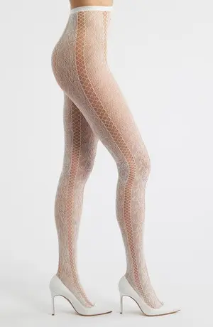 HIGH HEEL JUNGLE Venom Sheer Tights - White