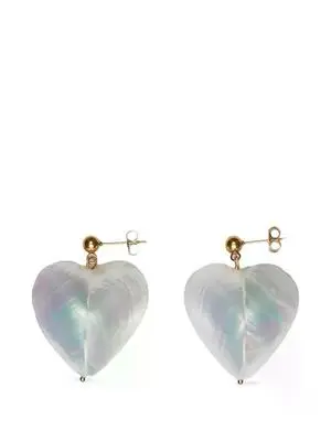 LABELLED JEWELLERY Shelly Heart Drop Earrings - Gold