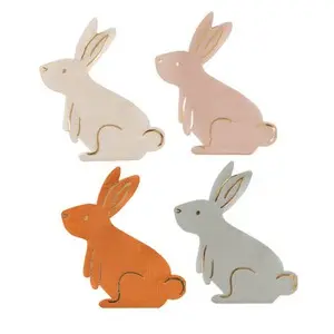 DAYDREAM SOCIETY Bunnies In The Garden Bunny Die Cut Large Napkins - Asssorted Pre-pack