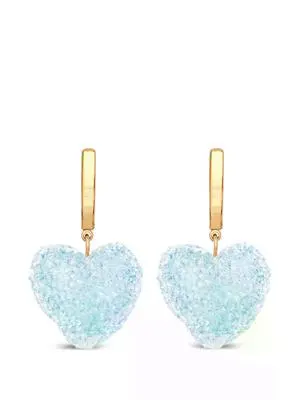 CRYSTAL HAZE Jelly Heart Earrings - Gold