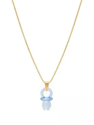 CRYSTAL HAZE Pacifier Pendant Necklace - Gold