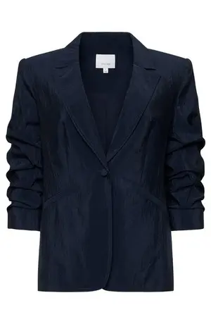 Cinq À Sept Khloe Tumbled Woven Blazer - Navy
