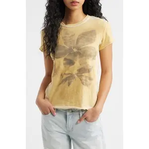 Free People Wall Flower T-shirt - Washed Tea Combo