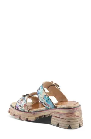 SPRING STEP SHOES Myrina Platform Slide Sandal