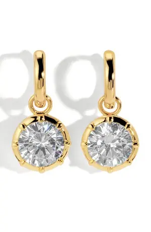 Lili Claspe Grande Celeste Charm Huggie Hoop Earrings - Gold