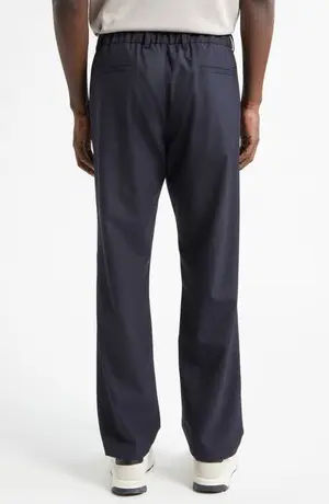 Herno Regular Fit Woolly Trousers - Navy