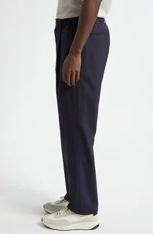 Herno Regular Fit Woolly Trousers - Navy