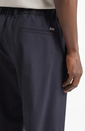 Herno Regular Fit Woolly Trousers - Navy